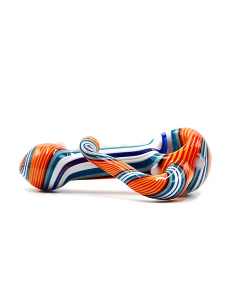 Orange Blue Hand Pipe with Side Horn (4") – HRS