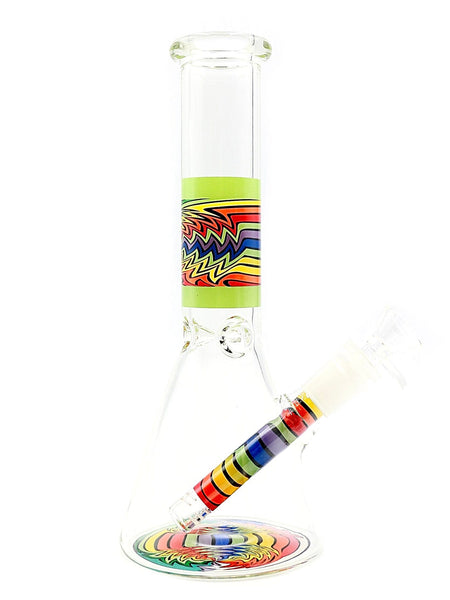 Retro Stripe Rainbow Wig-Wag Decal Beaker Bong (11") – HRS