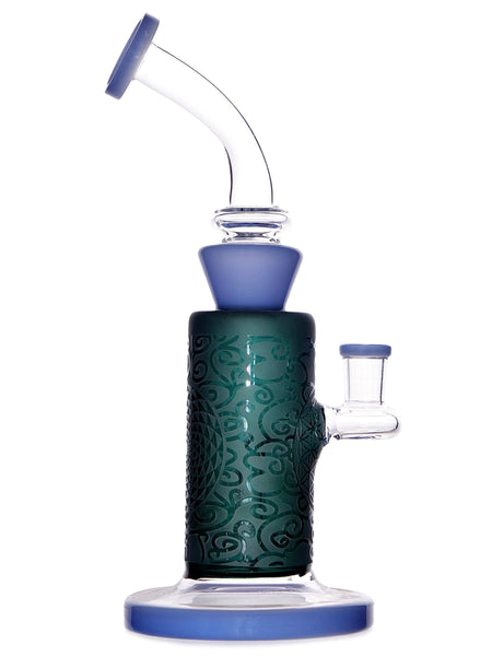 Sandblasted Teal Flower of Life Can Rig (9") – HRS
