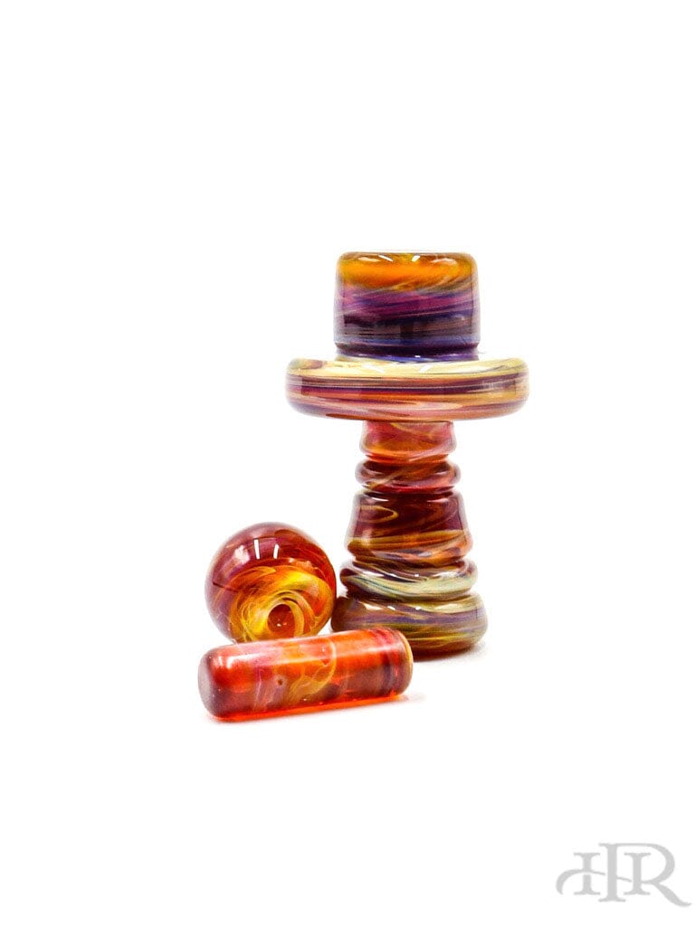 Commander Glass - Amber Purple Terp Slurp Cap, Valve, and Pill Set – HRS