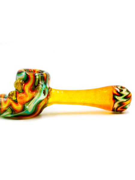 Donjah Glass - Wig Wag Hand Pipe With Tangerine Uptake (5") – HRS