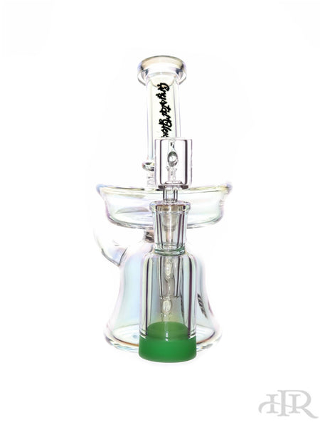 Crystal Glass - Iridescent Recycler Rig With Built In Removable Lid Re ...