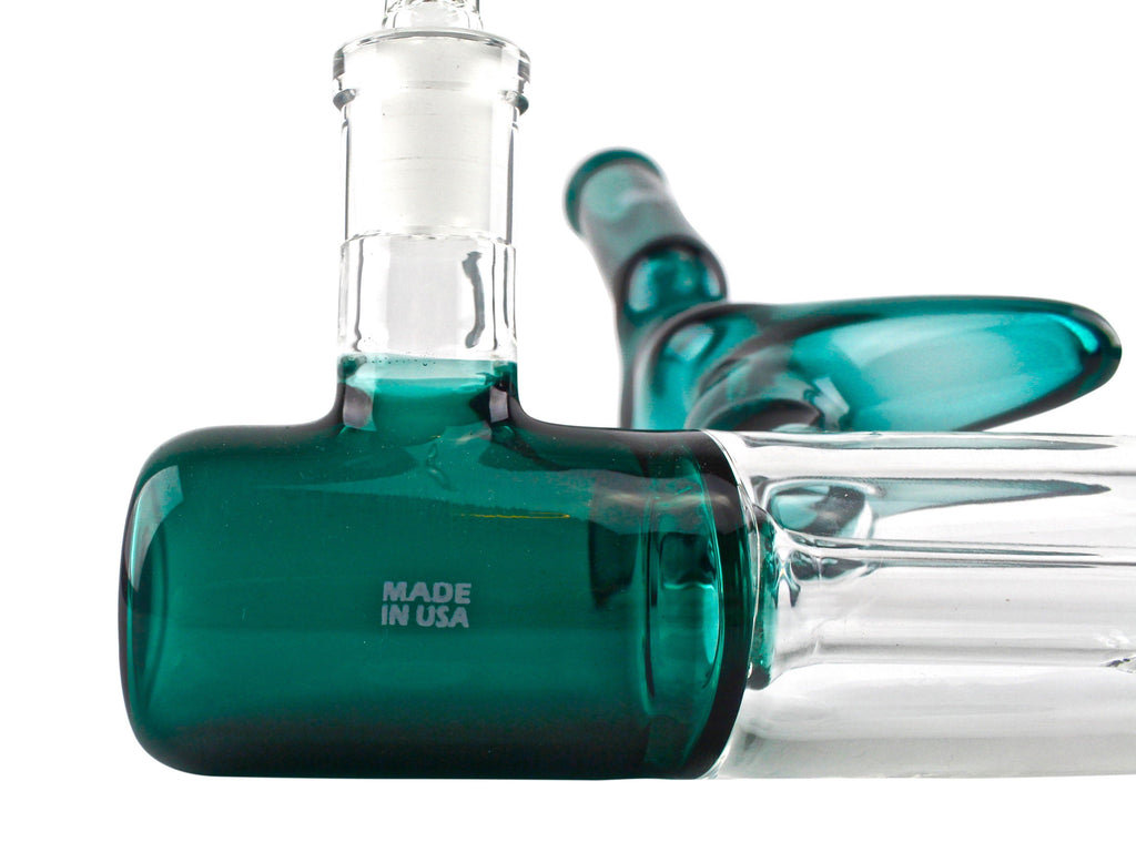 Glowfly Glass Zong Steamroller Bubbler Teal - Inline Diffuser (9") – HRS